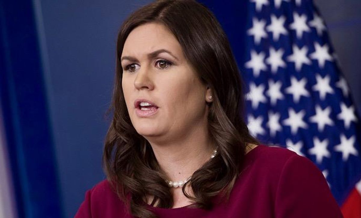 Gov. Sarah Sanders ditches $19K lectern because the press talks about ...