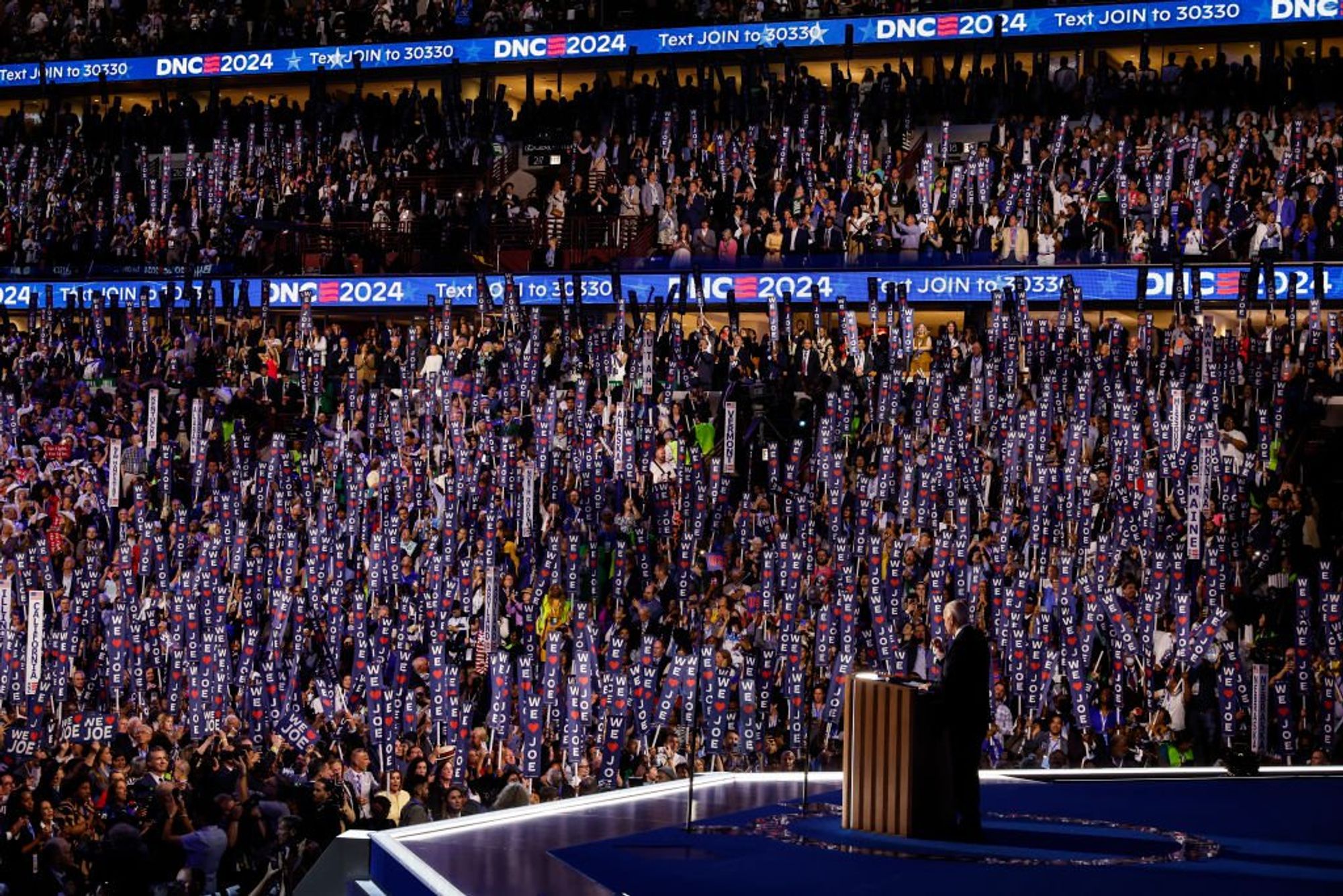 'We love Joe!' Delegates chant as protest hits Biden DNC speech - Raw Story