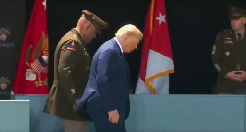 Trump west point ramp walk - mothercaqwe
