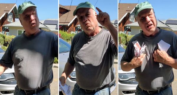 WATCH: White man in Berkeley goes on profane rant after tearing down ...