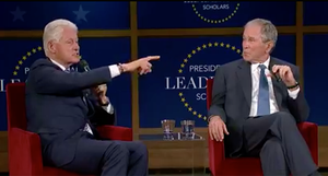 WATCH: Former Presidents Bill Clinton and George W. Bush speak at ...