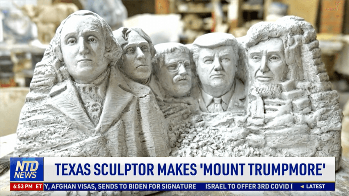 Texas sculptor creates 'Mount Trumpmore' monument -- and whines after ...