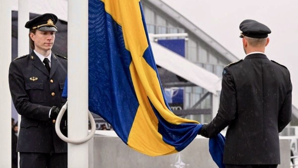 Sweden’s flag raised over NATO headquarters as membership cemented ...