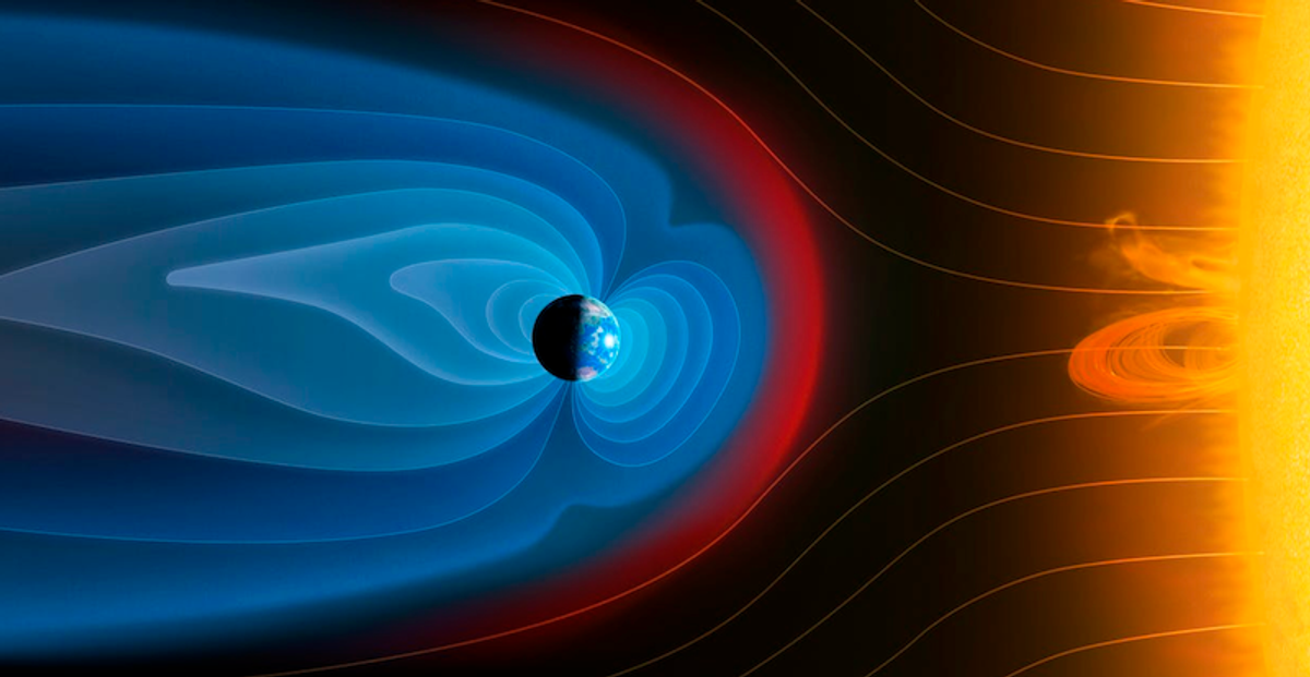 Earth’s magnetic field protects life on Earth from radiation, but it ...